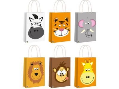 Jungle Animal Paper Party Bag - All About Party Bags