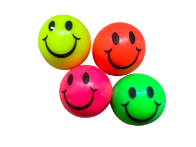 Smiley Neon Bouncy Ball - All About Party Bags